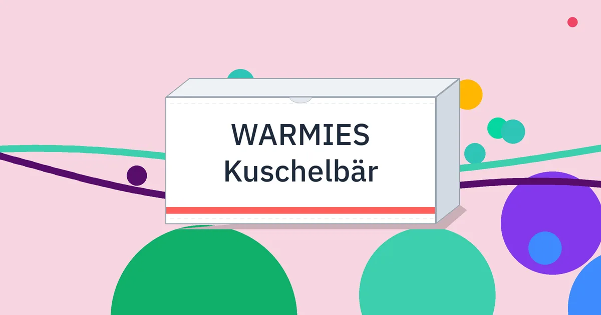 Symbolbild: Packung mit der Aufschrift WARMIES Kuschelbär (PZN 15609698) – Verfügbarkeit und Bezug in Apotheken in Frankfurt am Main