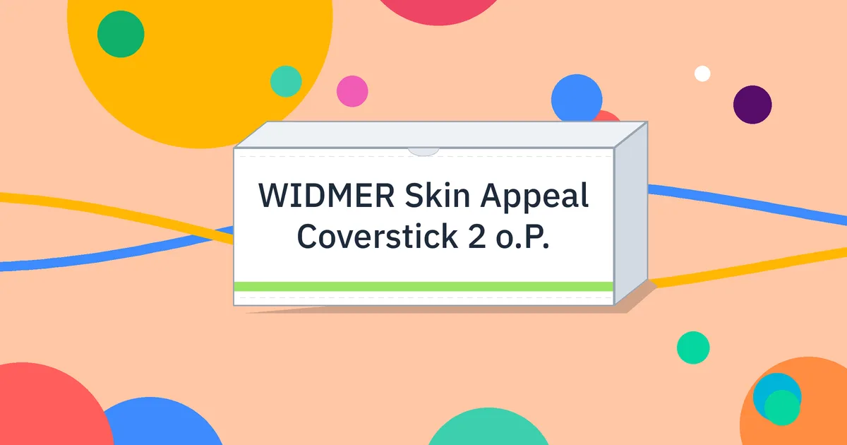 Symbolbild: Packung mit der Aufschrift WIDMER Skin Appeal Coverstick 2 o.P. (PZN 04043064) – Verfügbarkeit und Bezug in Apotheken in Frankfurt am Main