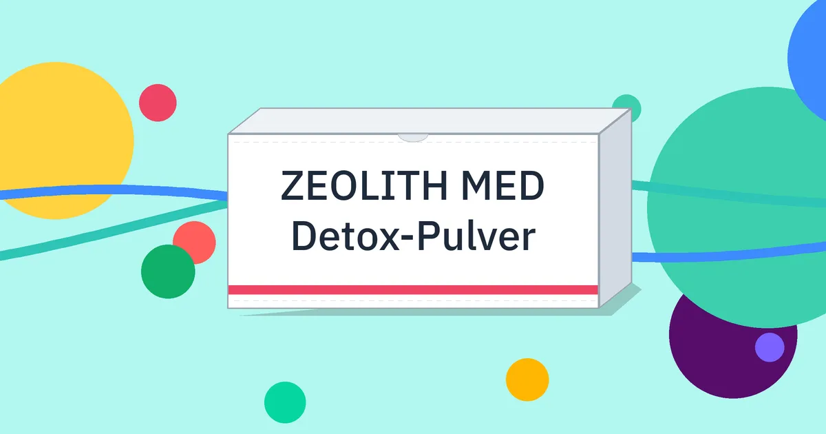 Symbolbild: Packung mit der Aufschrift ZEOLITH MED Detox-Pulver (PZN 19160901) – Verfügbarkeit und Bezug in Apotheken in Frankfurt am Main