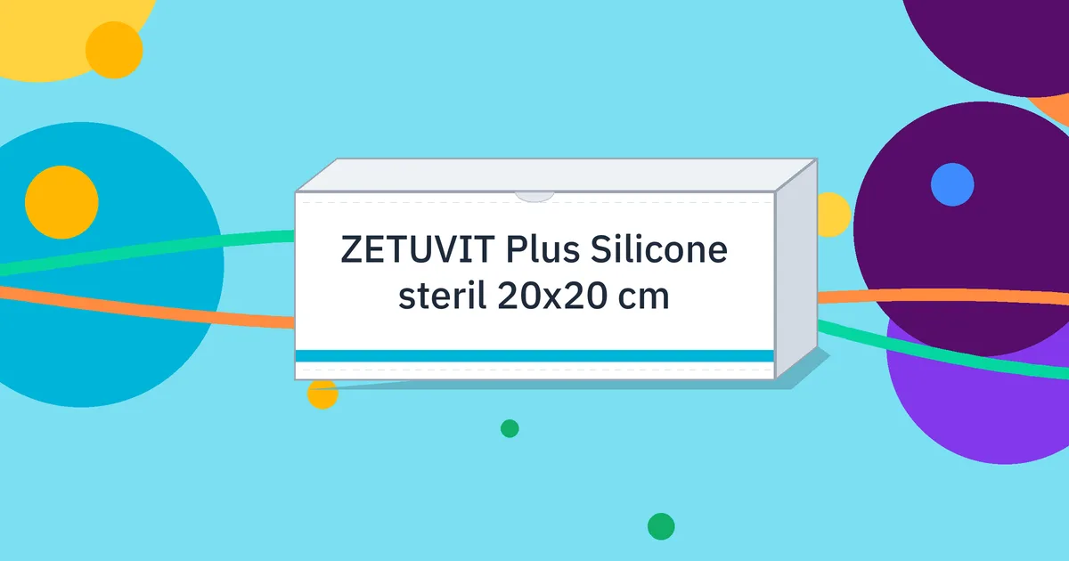 Symbolbild: Packung mit der Aufschrift ZETUVIT Plus Silicone steril 20x20 cm (PZN 18268619) – Verfügbarkeit und Bezug in Apotheken in Frankfurt am Main
