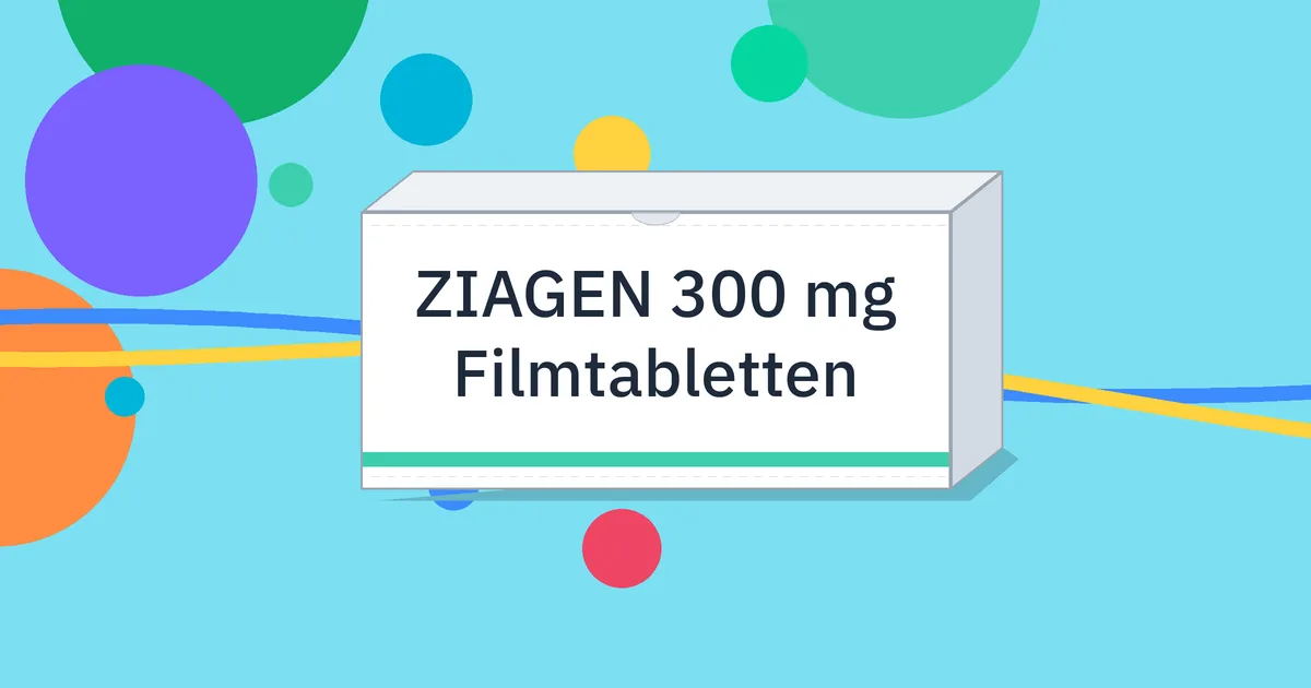 Symbolbild: Packung mit der Aufschrift ZIAGEN 300 mg Filmtabletten (PZN 09669785) – Verfügbarkeit und Bezug in Apotheken in Frankfurt am Main
