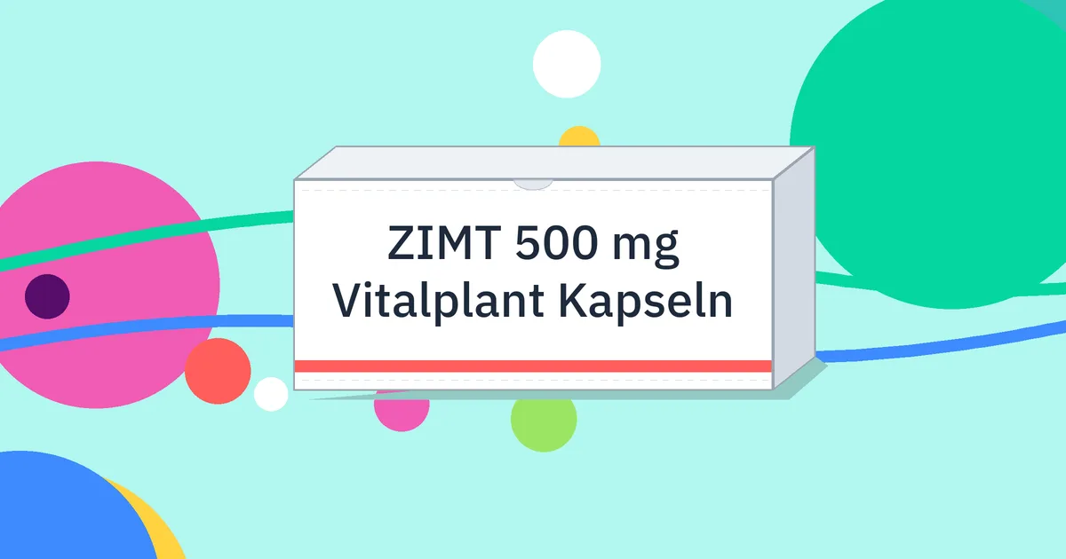 Symbolbild: Packung mit der Aufschrift ZIMT 500 mg Vitalplant Kapseln (PZN 12504355) – Verfügbarkeit und Bezug in Apotheken in Frankfurt am Main