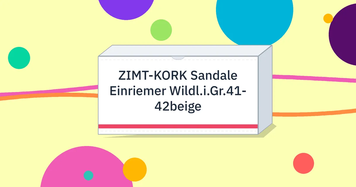 Symbolbild: Packung mit der Aufschrift ZIMT-KORK Sandale Einriemer Wildl.i.Gr.41-42beige (PZN 19728767) – Verfügbarkeit und Bezug in Apotheken in Frankfurt am Main