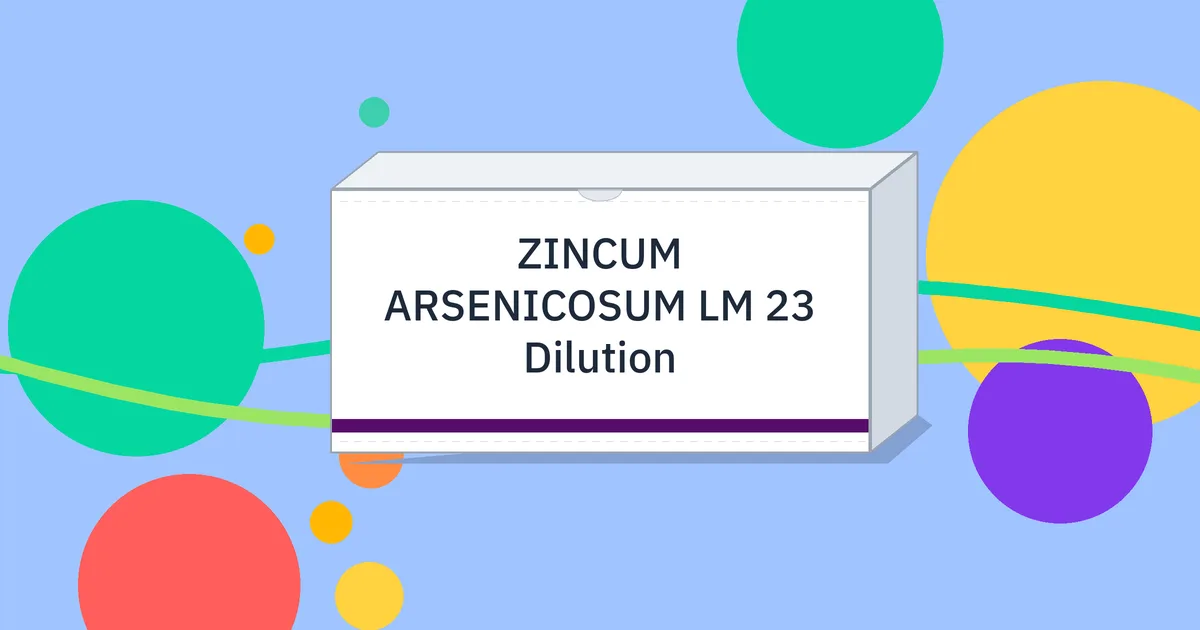 Symbolbild: Packung mit der Aufschrift ZINCUM ARSENICOSUM LM 23 Dilution (PZN 13290784) – Verfügbarkeit und Bezug in Apotheken in Frankfurt am Main