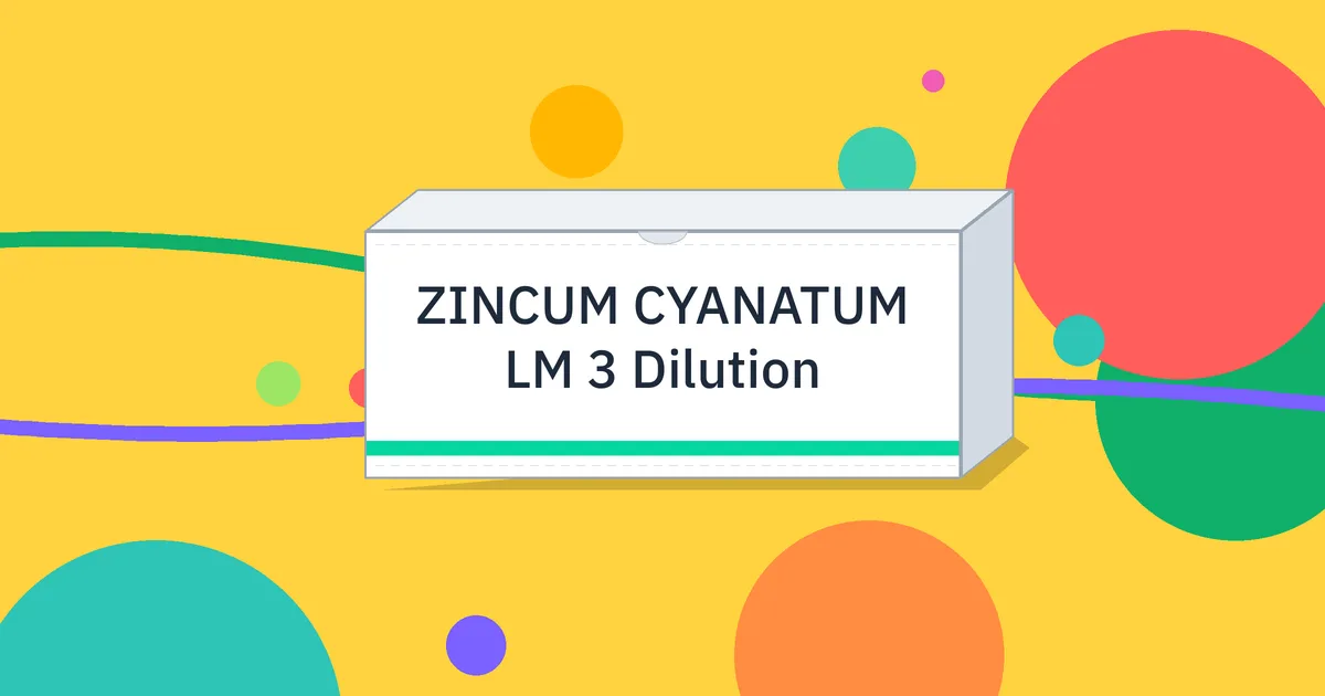 Symbolbild: Packung mit der Aufschrift ZINCUM CYANATUM LM 3 Dilution (PZN 13292122) – Verfügbarkeit und Bezug in Apotheken in Frankfurt am Main
