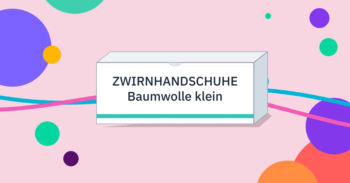 Symbolbild: Packung mit der Aufschrift ZWIRNHANDSCHUHE Baumwolle klein (PZN 02770535) – Verfügbarkeit und Bezug in Apotheken in Frankfurt am Main
