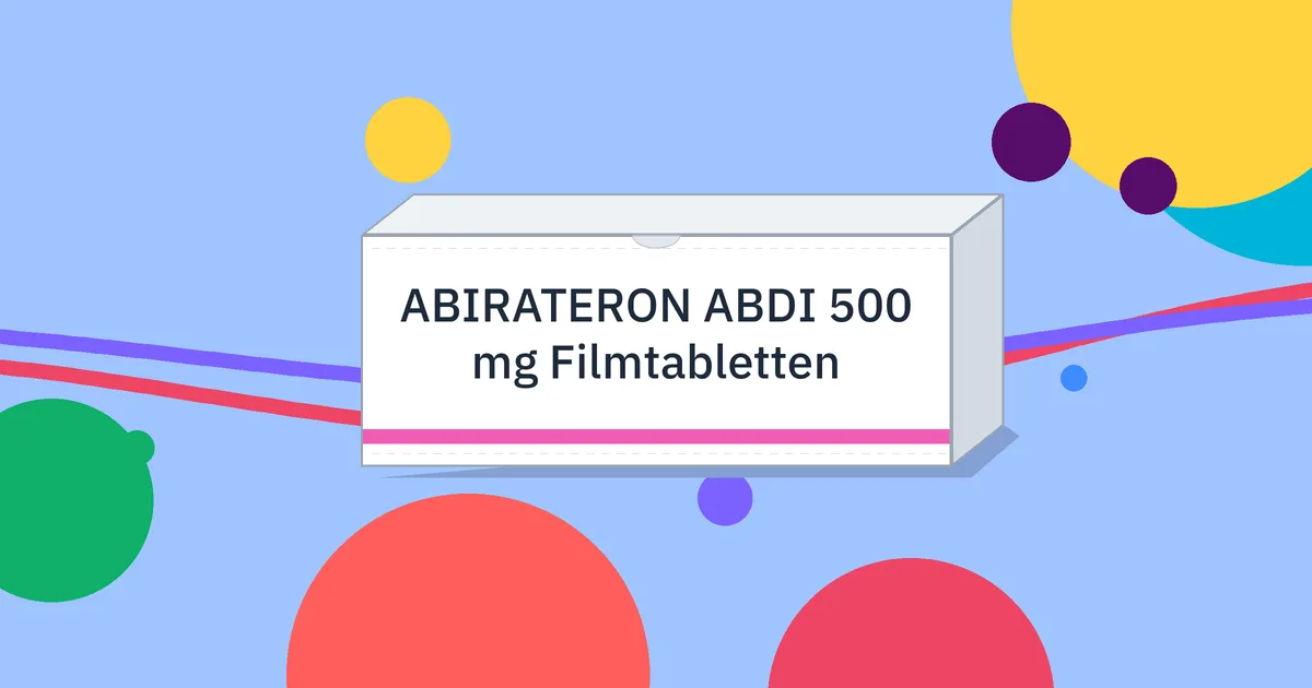 Symbolbild: Packung mit der Aufschrift ABIRATERON ABDI 500 mg Filmtabletten (PZN 19456352) – Verfügbarkeit und Bezug in Apotheken in Frankfurt am Main