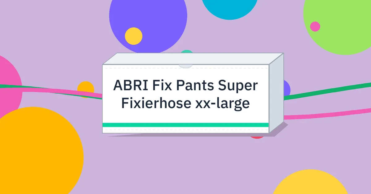 Symbolbild: Packung mit der Aufschrift ABRI Fix Pants Super Fixierhose xx-large (PZN 15254605) – Verfügbarkeit und Bezug in Apotheken in Frankfurt am Main