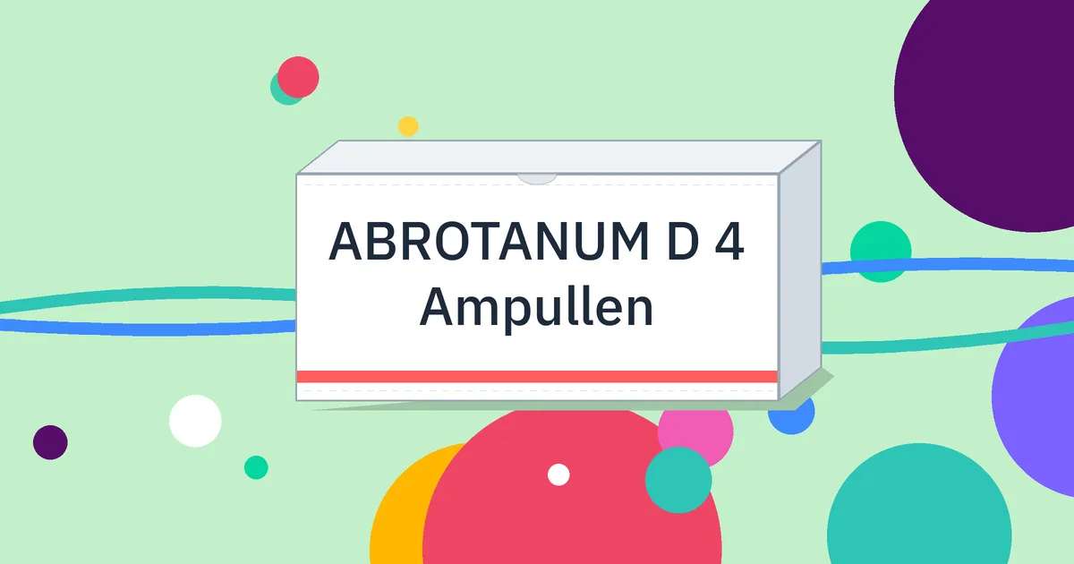 Symbolbild: Packung mit der Aufschrift ABROTANUM D 4 Ampullen (PZN 11703615) – Verfügbarkeit und Bezug in Apotheken in Frankfurt am Main