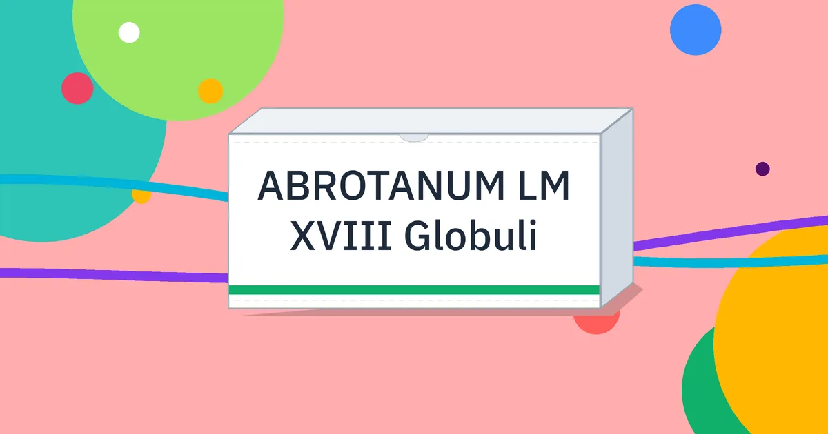 Symbolbild: Packung mit der Aufschrift ABROTANUM LM XVIII Globuli (PZN 02821764) – Verfügbarkeit und Bezug in Apotheken in Frankfurt am Main