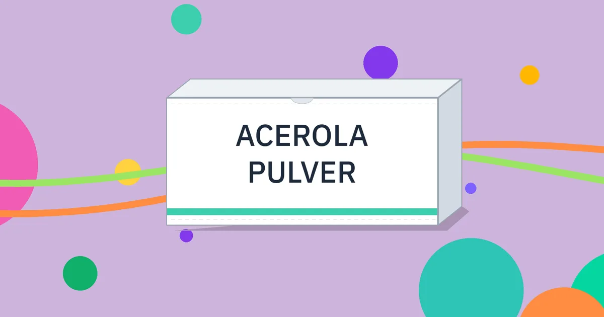 Symbolbild: Packung mit der Aufschrift ACEROLA PULVER (PZN 08815434) – Verfügbarkeit und Bezug in Apotheken in Frankfurt am Main