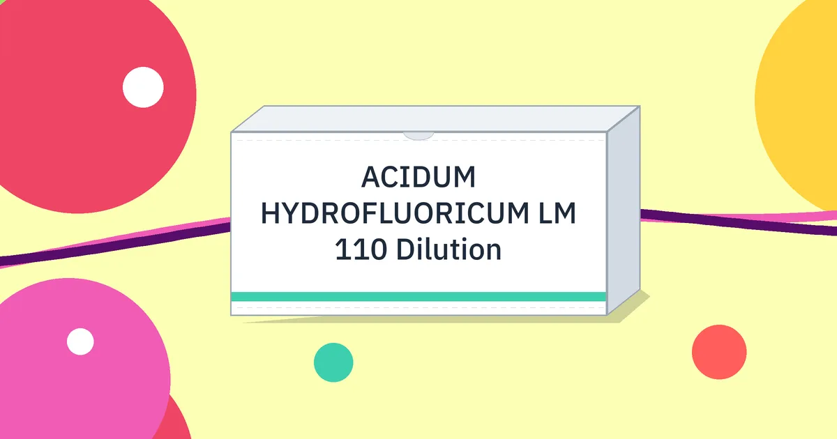 Symbolbild: Packung mit der Aufschrift ACIDUM HYDROFLUORICUM LM 110 Dilution (PZN 13500684) – Verfügbarkeit und Bezug in Apotheken in Frankfurt am Main