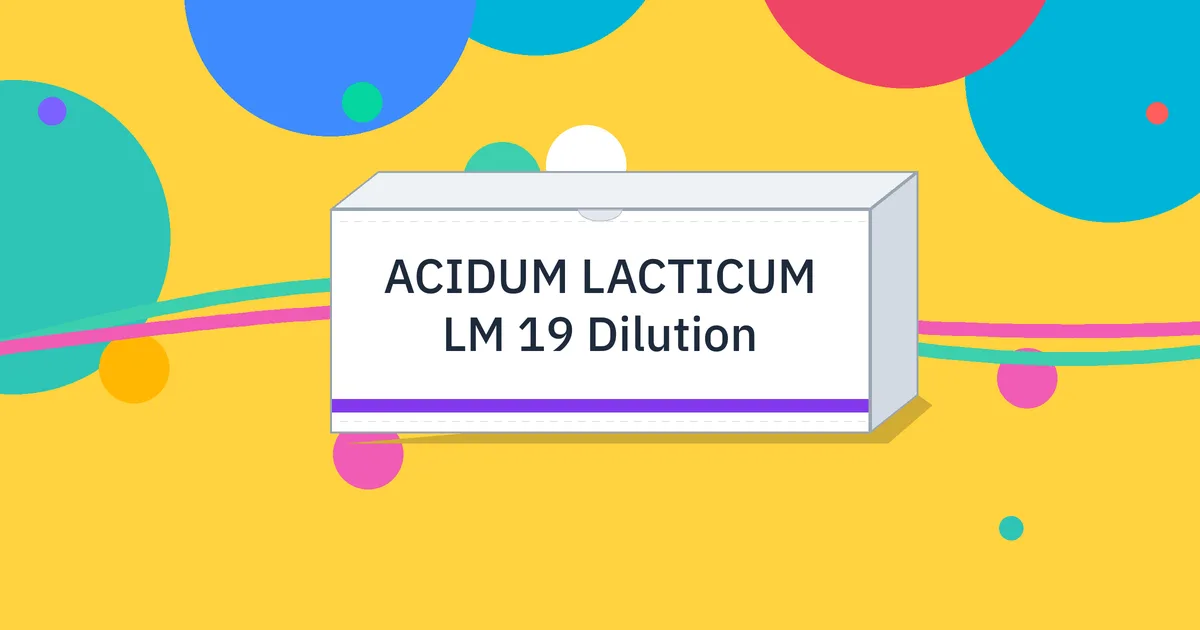 Symbolbild: Packung mit der Aufschrift ACIDUM LACTICUM LM 19 Dilution (PZN 13279392) – Verfügbarkeit und Bezug in Apotheken in Frankfurt am Main
