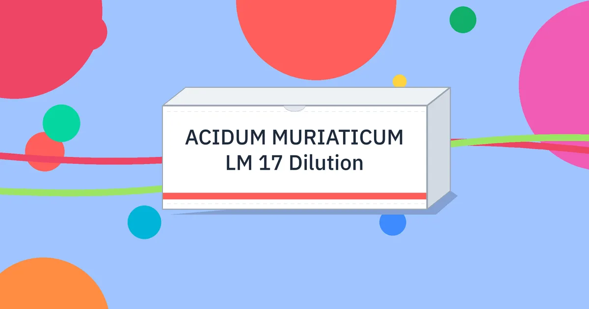 Symbolbild: Packung mit der Aufschrift ACIDUM MURIATICUM LM 17 Dilution (PZN 12752395) – Verfügbarkeit und Bezug in Apotheken in Frankfurt am Main
