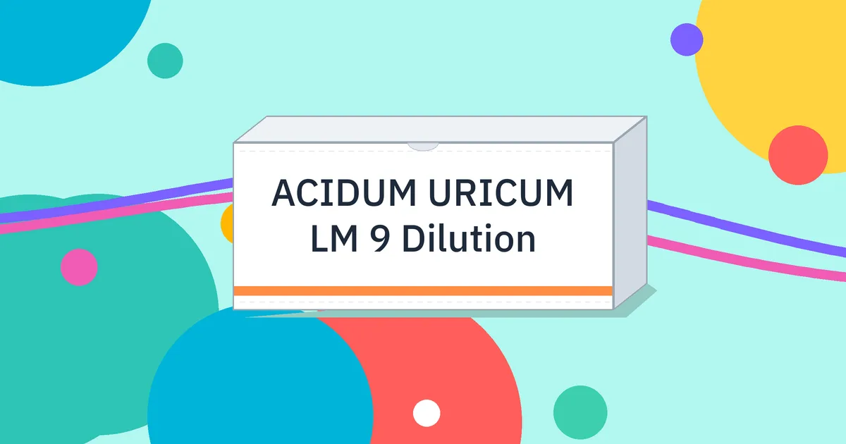 Symbolbild: Packung mit der Aufschrift ACIDUM URICUM LM 9 Dilution (PZN 13288534) – Verfügbarkeit und Bezug in Apotheken in Frankfurt am Main