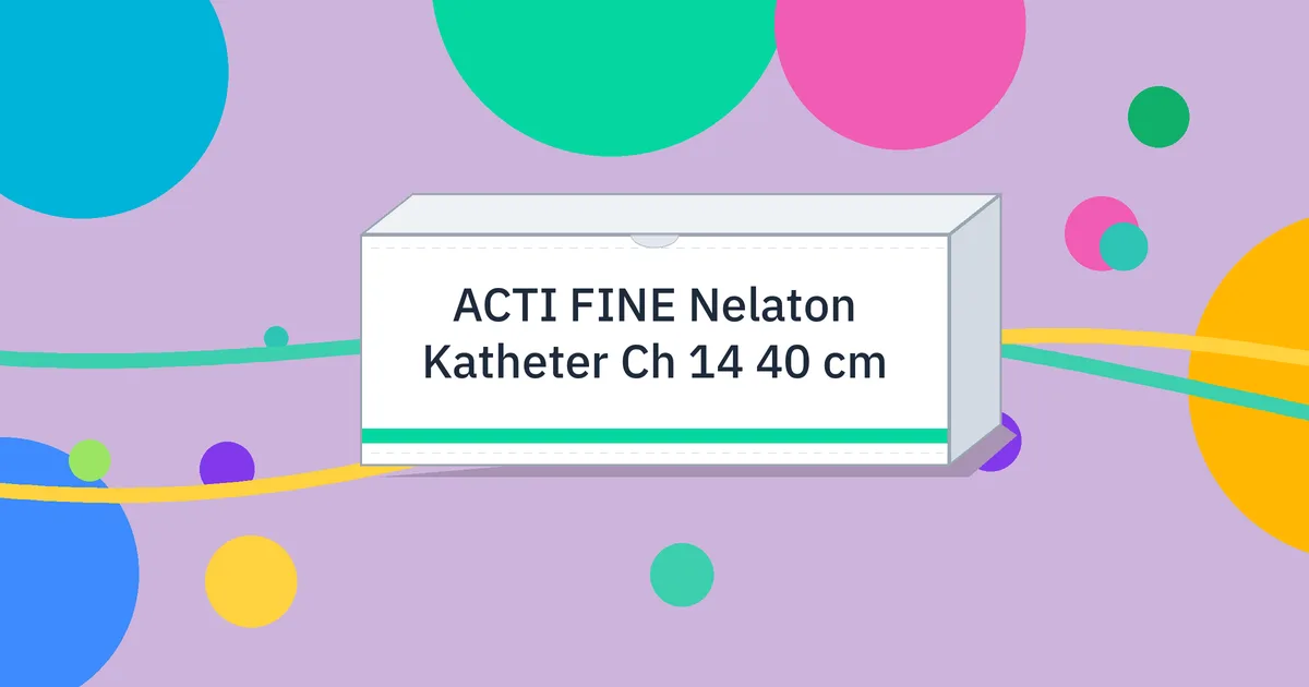 Symbolbild: Packung mit der Aufschrift ACTI FINE Nelaton Katheter Ch 14 40 cm (PZN 09616398) – Verfügbarkeit und Bezug in Apotheken in Frankfurt am Main