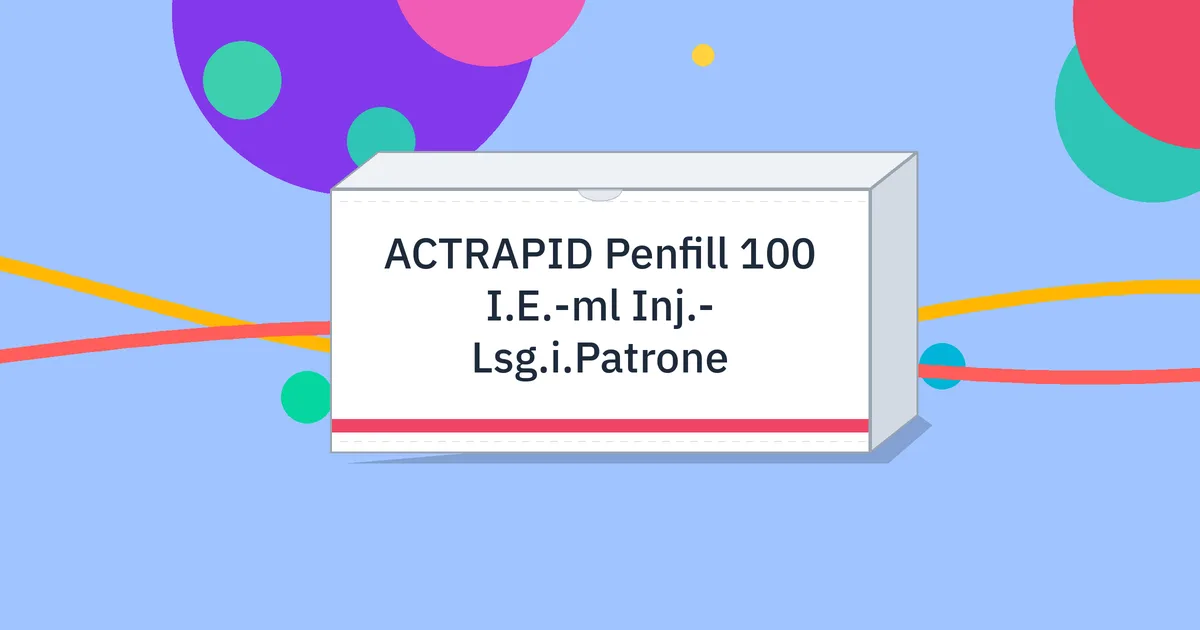 Symbolbild: Packung mit der Aufschrift ACTRAPID Penfill 100 I.E.-ml Inj.-Lsg.i.Patrone (PZN 03647328) – Verfügbarkeit und Bezug in Apotheken in Frankfurt am Main