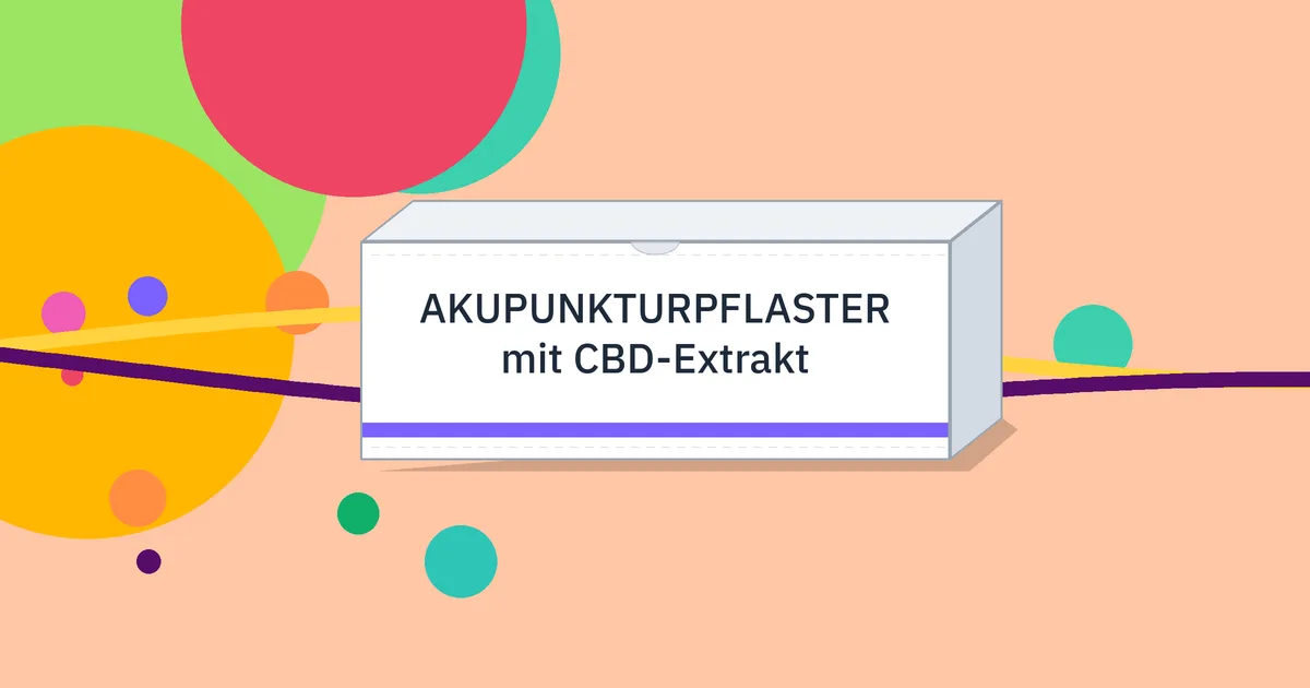 Symbolbild: Packung mit der Aufschrift AKUPUNKTURPFLASTER mit CBD-Extrakt (PZN 20589118) – Verfügbarkeit und Bezug in Apotheken in Frankfurt am Main