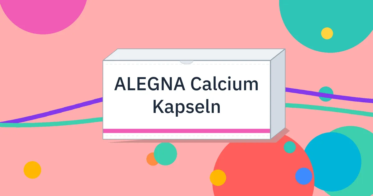 Symbolbild: Packung mit der Aufschrift ALEGNA Calcium Kapseln (PZN 16242633) – Verfügbarkeit und Bezug in Apotheken in Frankfurt am Main