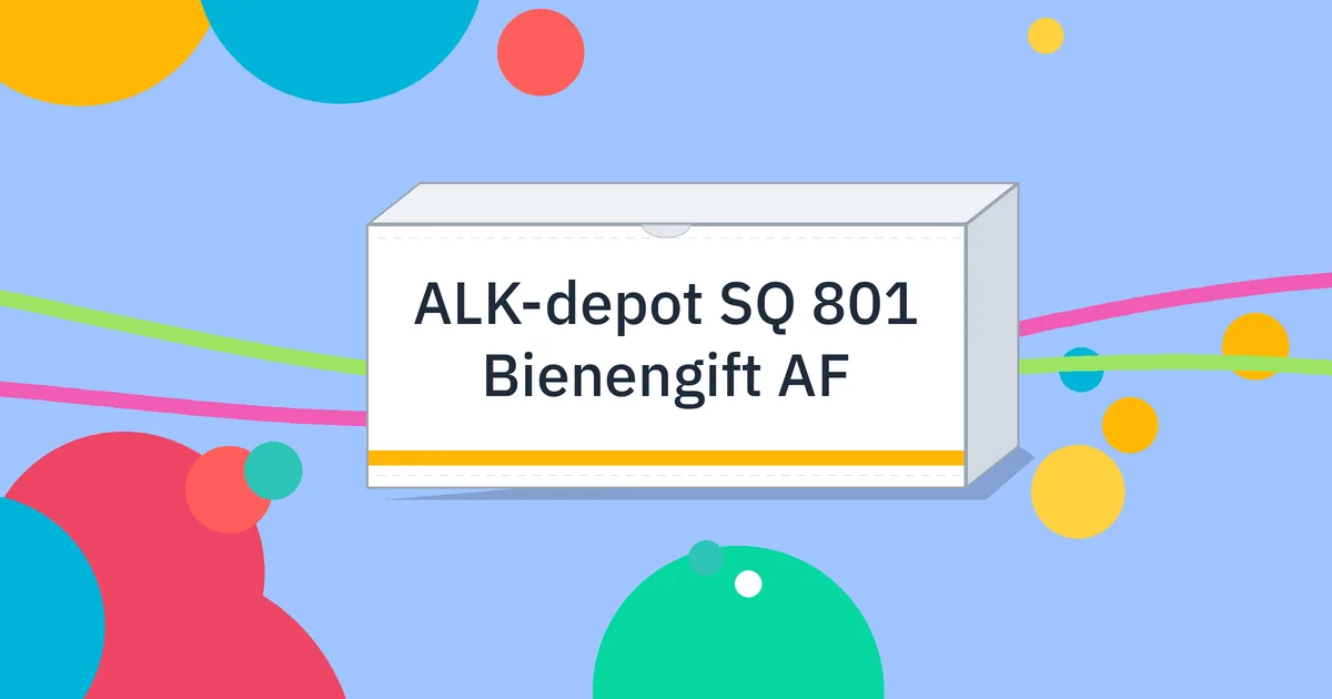 Symbolbild: Packung mit der Aufschrift ALK-depot SQ 801 Bienengift AF (PZN 03845873) – Verfügbarkeit und Bezug in Apotheken in Frankfurt am Main