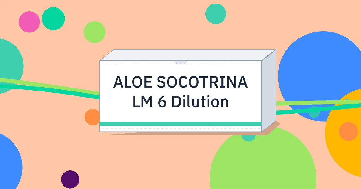 Symbolbild: Packung mit der Aufschrift ALOE SOCOTRINA LM 6 Dilution (PZN 13313321) – Verfügbarkeit und Bezug in Apotheken in Frankfurt am Main