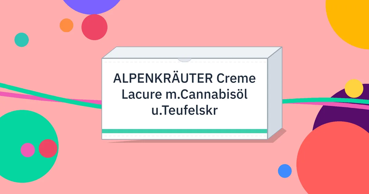 Symbolbild: Packung mit der Aufschrift ALPENKRÄUTER Creme Lacure m.Cannabisöl u.Teufelskr (PZN 16619061) – Verfügbarkeit und Bezug in Apotheken in Frankfurt am Main