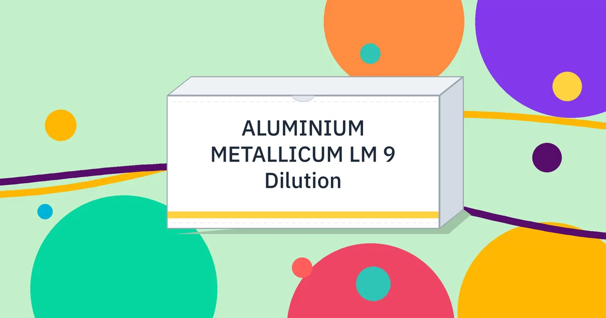 Symbolbild: Packung mit der Aufschrift ALUMINIUM METALLICUM LM 9 Dilution (PZN 12759351) – Verfügbarkeit und Bezug in Apotheken in Frankfurt am Main