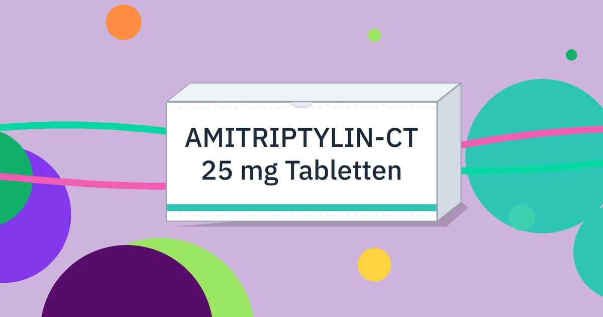 Symbolbild: Packung mit der Aufschrift AMITRIPTYLIN-CT 25 mg Tabletten (PZN 04329613) – Verfügbarkeit und Bezug in Apotheken in Frankfurt am Main