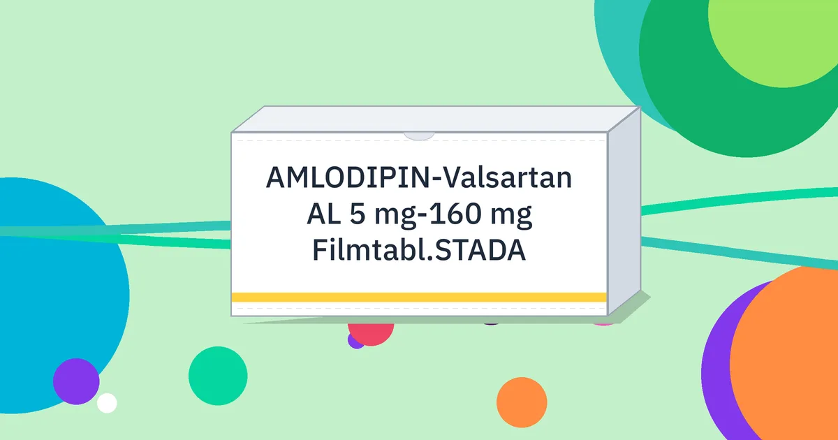 Symbolbild: Packung mit der Aufschrift AMLODIPIN-Valsartan AL 5 mg-160 mg Filmtabl.STADA (PZN 19694442) – Verfügbarkeit und Bezug in Apotheken in Frankfurt am Main