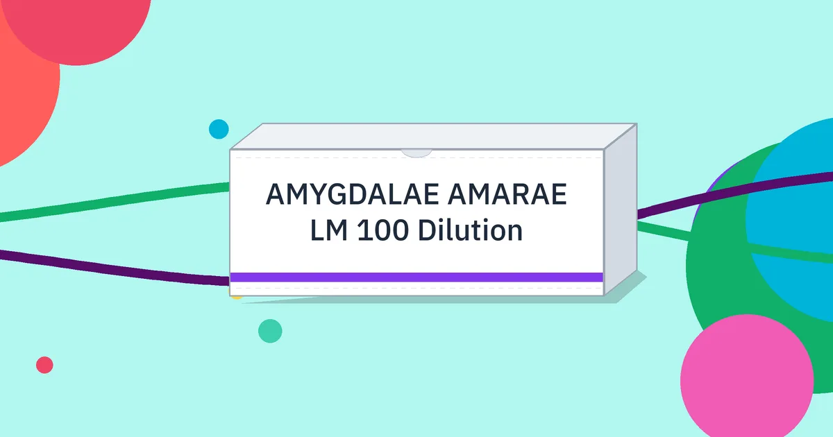 Symbolbild: Packung mit der Aufschrift AMYGDALAE AMARAE LM 100 Dilution (PZN 13325850) – Verfügbarkeit und Bezug in Apotheken in Frankfurt am Main