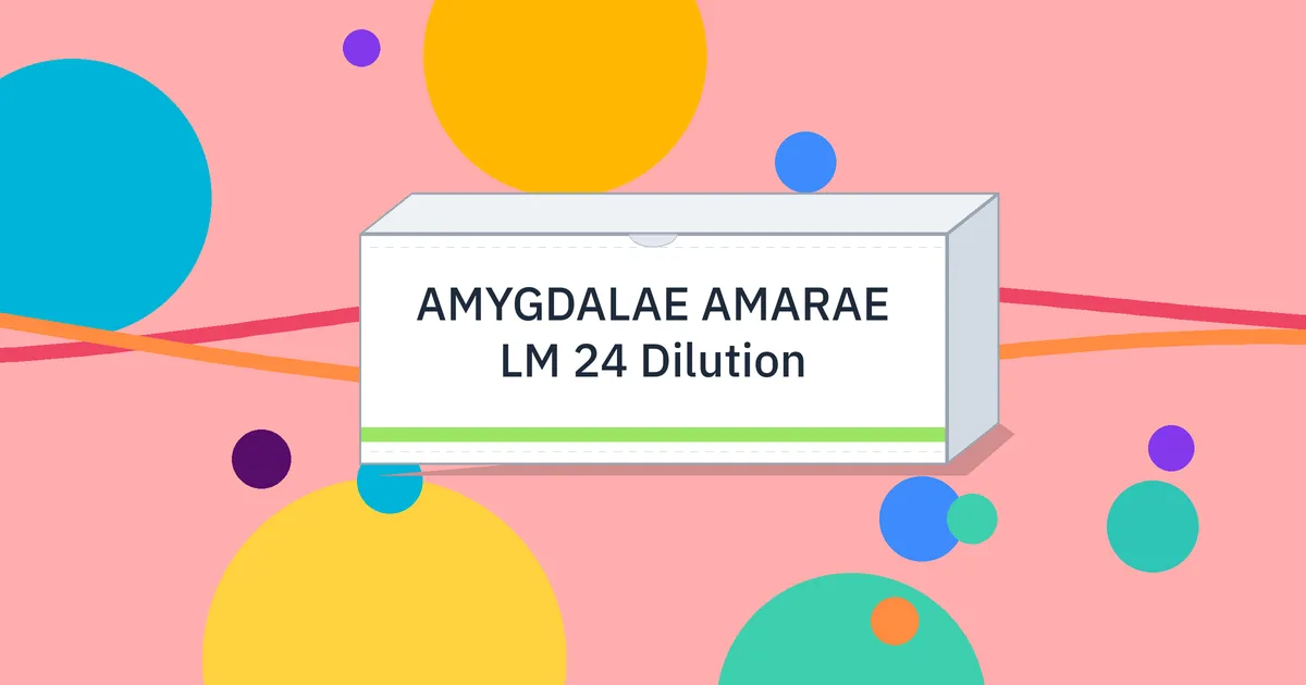 Symbolbild: Packung mit der Aufschrift AMYGDALAE AMARAE LM 24 Dilution (PZN 13325703) – Verfügbarkeit und Bezug in Apotheken in Frankfurt am Main