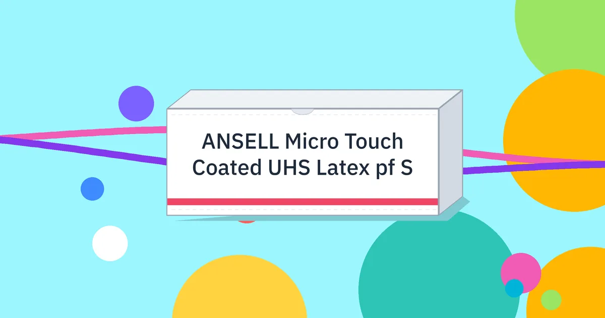 Symbolbild: Packung mit der Aufschrift ANSELL Micro Touch Coated UHS Latex pf S (PZN 07656117) – Verfügbarkeit und Bezug in Apotheken in Frankfurt am Main
