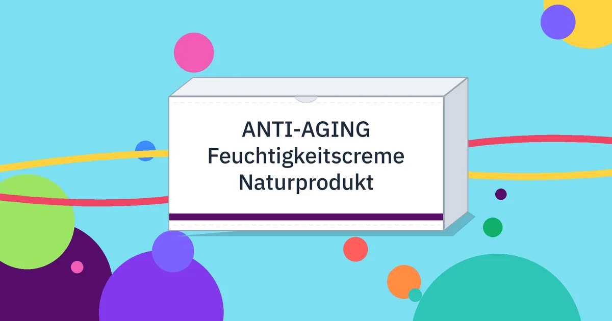 Symbolbild: Packung mit der Aufschrift ANTI-AGING Feuchtigkeitscreme Naturprodukt (PZN 12672414) – Verfügbarkeit und Bezug in Apotheken in Frankfurt am Main