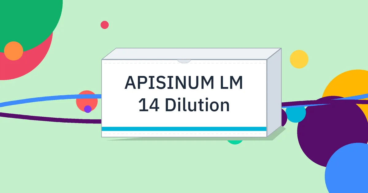 Symbolbild: Packung mit der Aufschrift APISINUM LM 14 Dilution (PZN 12456774) – Verfügbarkeit und Bezug in Apotheken in Frankfurt am Main