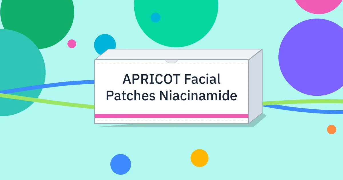 Symbolbild: Packung mit der Aufschrift APRICOT Facial Patches Niacinamide (PZN 19445532) – Verfügbarkeit und Bezug in Apotheken in Frankfurt am Main