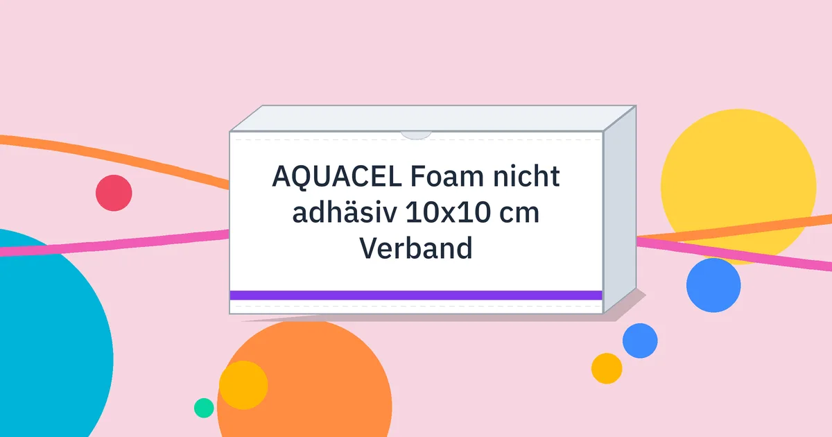 Symbolbild: Packung mit der Aufschrift AQUACEL Foam nicht adhäsiv 10x10 cm Verband (PZN 08810477) – Verfügbarkeit und Bezug in Apotheken in Frankfurt am Main