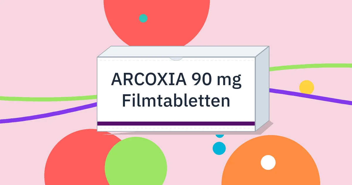 Symbolbild: Packung mit der Aufschrift ARCOXIA 90 mg Filmtabletten (PZN 02850079) – Verfügbarkeit und Bezug in Apotheken in Frankfurt am Main