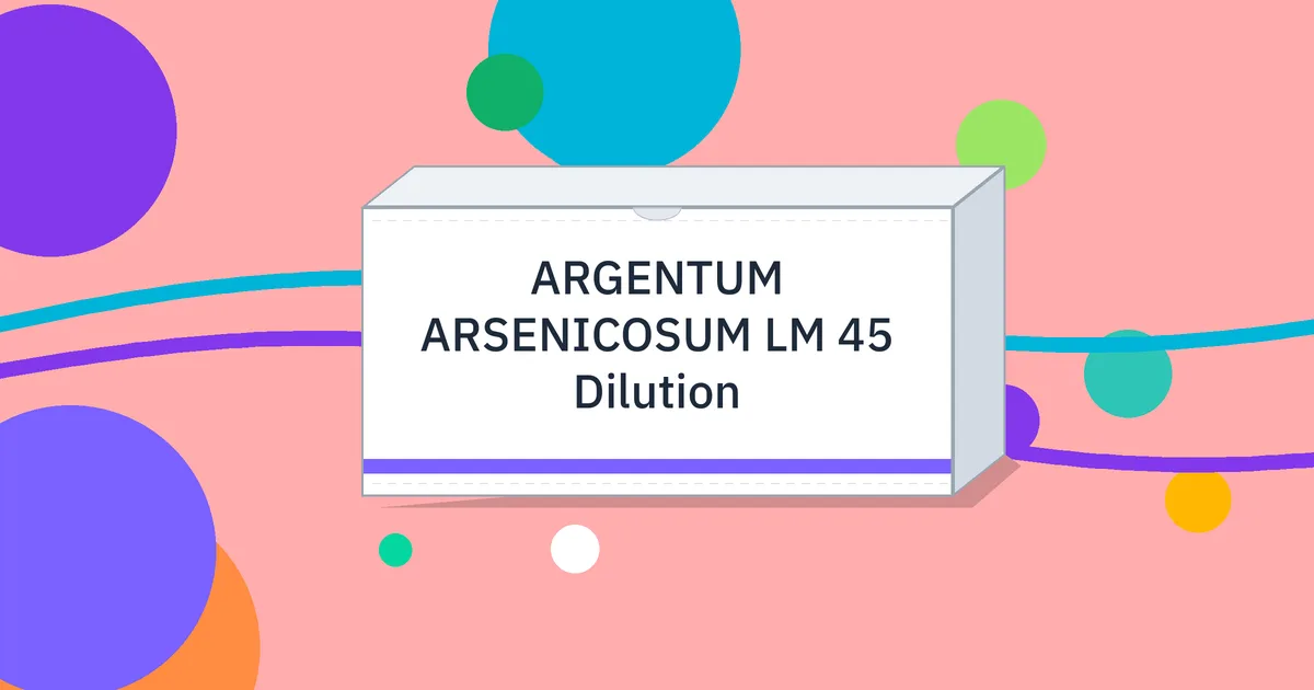 Symbolbild: Packung mit der Aufschrift ARGENTUM ARSENICOSUM LM 45 Dilution (PZN 12767149) – Verfügbarkeit und Bezug in Apotheken in Frankfurt am Main