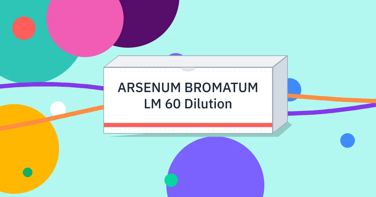 Symbolbild: Packung mit der Aufschrift ARSENUM BROMATUM LM 60 Dilution (PZN 12771576) – Verfügbarkeit und Bezug in Apotheken in Frankfurt am Main