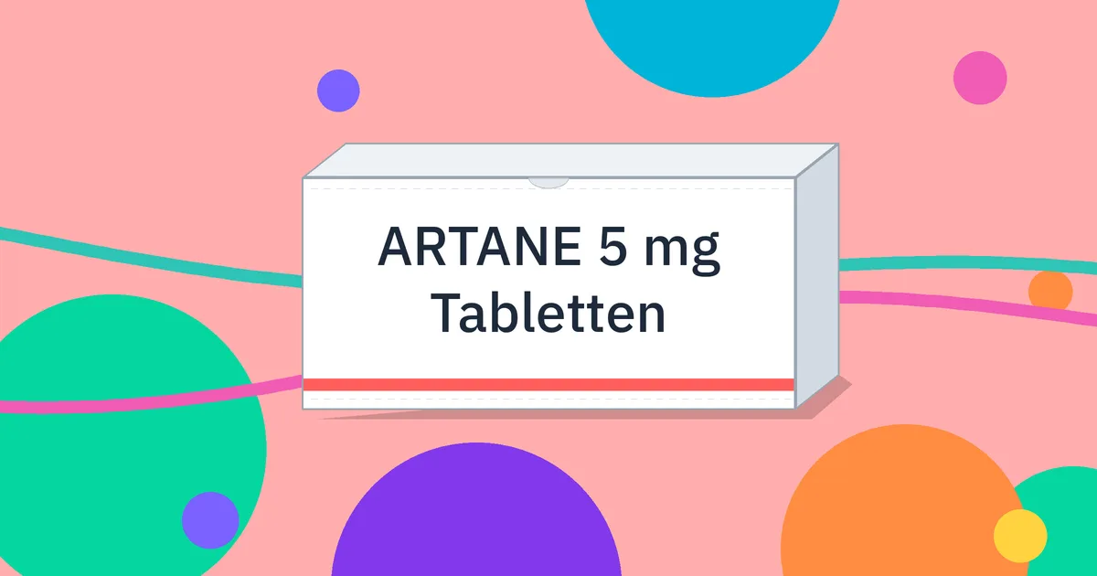 Symbolbild: Packung mit der Aufschrift ARTANE 5 mg Tabletten (PZN 00072672) – Verfügbarkeit und Bezug in Apotheken in Frankfurt am Main