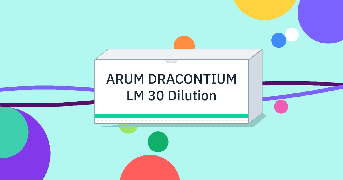 Symbolbild: Packung mit der Aufschrift ARUM DRACONTIUM LM 30 Dilution (PZN 13395603) – Verfügbarkeit und Bezug in Apotheken in Frankfurt am Main