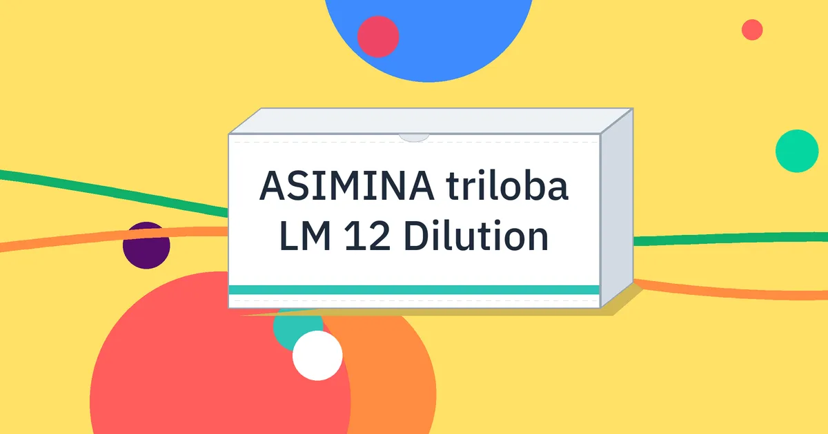 Symbolbild: Packung mit der Aufschrift ASIMINA triloba LM 12 Dilution (PZN 13401953) – Verfügbarkeit und Bezug in Apotheken in Frankfurt am Main