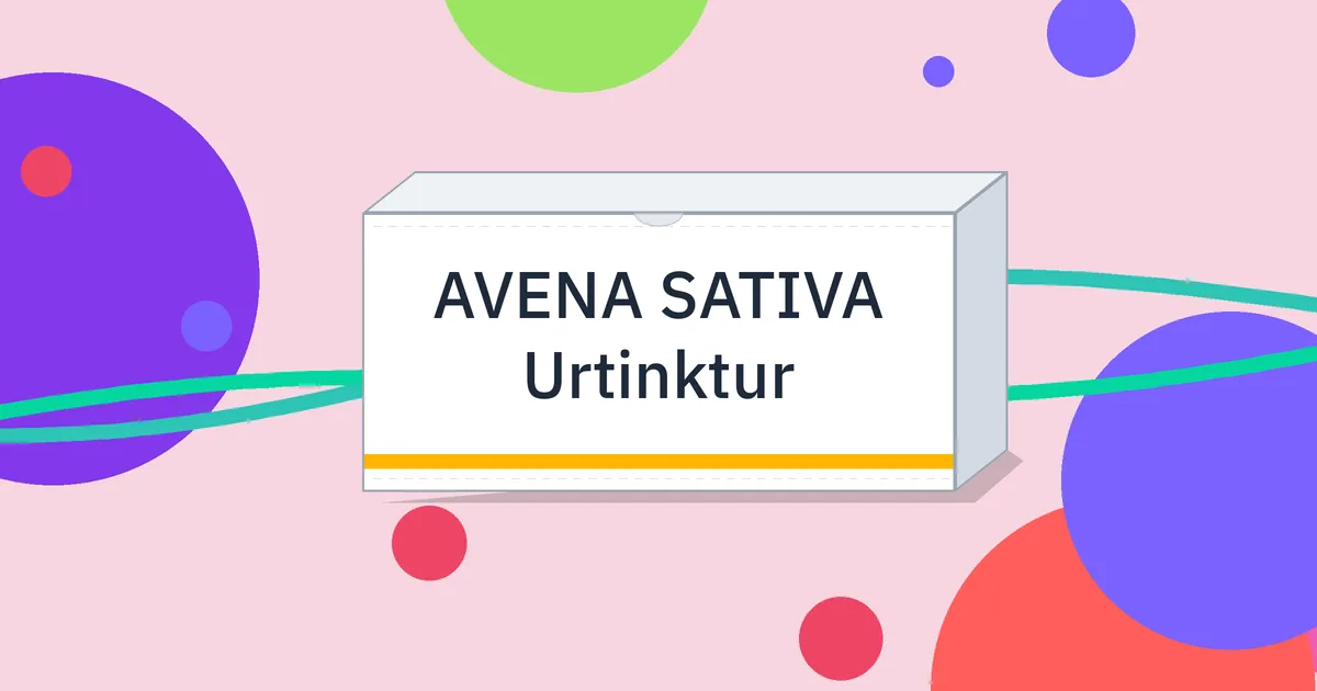 Symbolbild: Packung mit der Aufschrift AVENA SATIVA Urtinktur (PZN 07431111) – Verfügbarkeit und Bezug in Apotheken in Frankfurt am Main