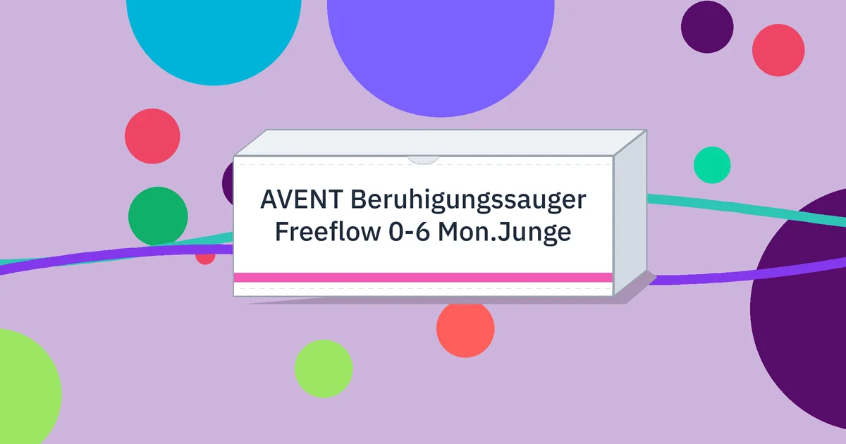 Symbolbild: Packung mit der Aufschrift AVENT Beruhigungssauger Freeflow 0-6 Mon.Junge (PZN 10754071) – Verfügbarkeit und Bezug in Apotheken in Frankfurt am Main