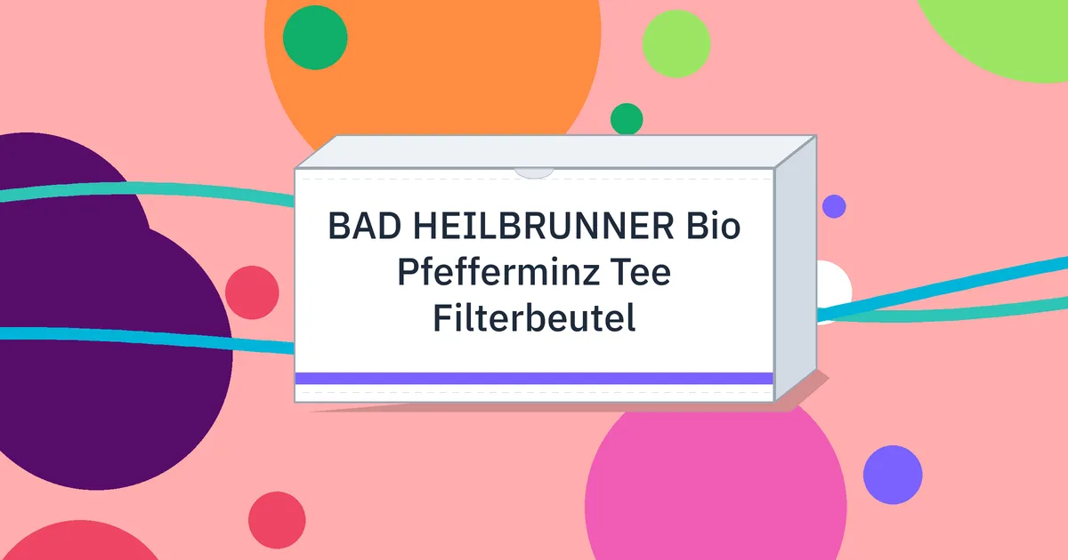 Symbolbild: Packung mit der Aufschrift BAD HEILBRUNNER Bio Pfefferminz Tee Filterbeutel (PZN 18825089) – Verfügbarkeit und Bezug in Apotheken in Frankfurt am Main
