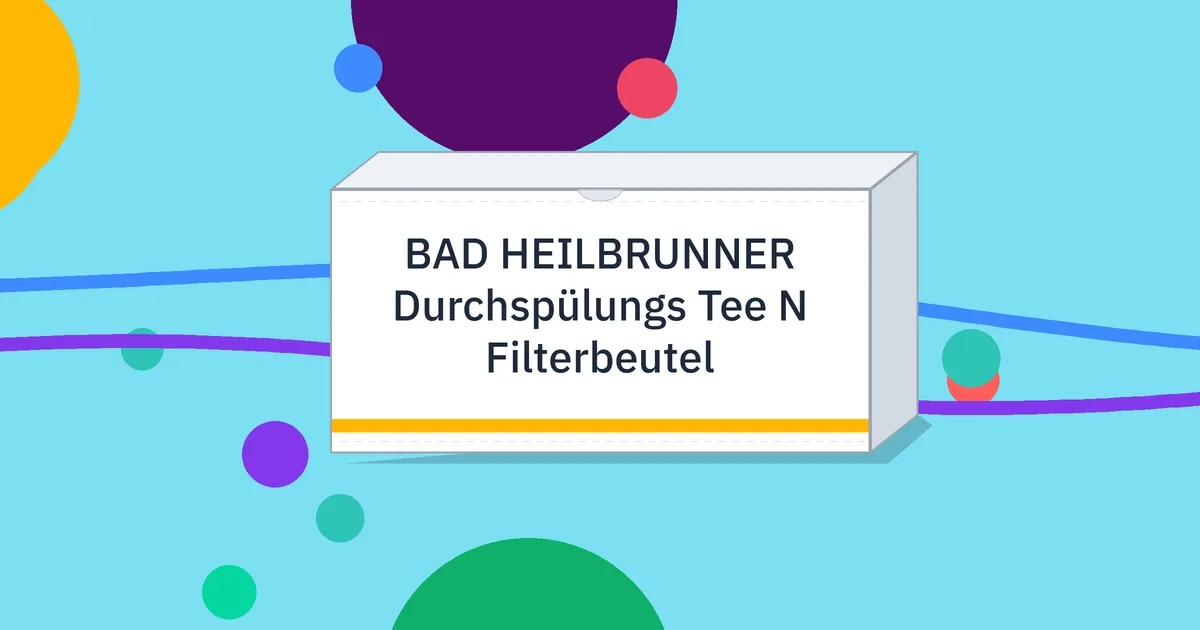 Symbolbild: Packung mit der Aufschrift BAD HEILBRUNNER Durchspülungs Tee N Filterbeutel (PZN 12458885) – Verfügbarkeit und Bezug in Apotheken in Frankfurt am Main