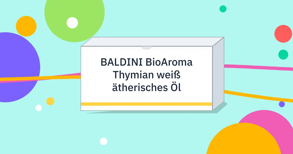 Symbolbild: Packung mit der Aufschrift BALDINI BioAroma Thymian weiß ätherisches Öl (PZN 17572031) – Verfügbarkeit und Bezug in Apotheken in Frankfurt am Main