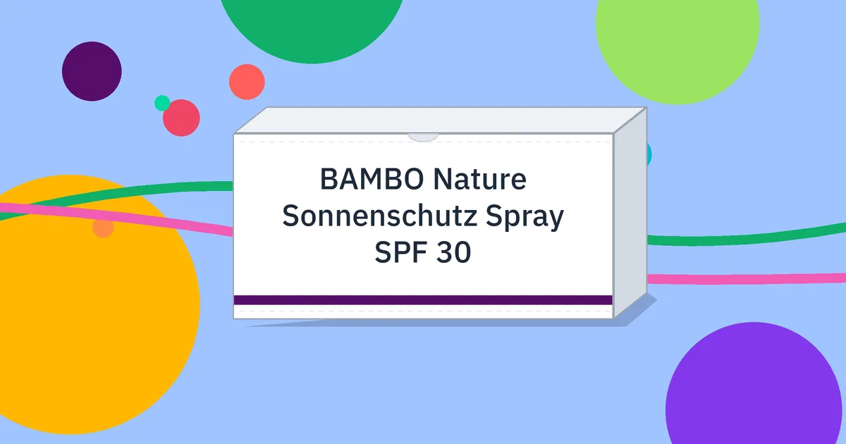 Symbolbild: Packung mit der Aufschrift BAMBO Nature Sonnenschutz Spray SPF 30 (PZN 19209576) – Verfügbarkeit und Bezug in Apotheken in Frankfurt am Main