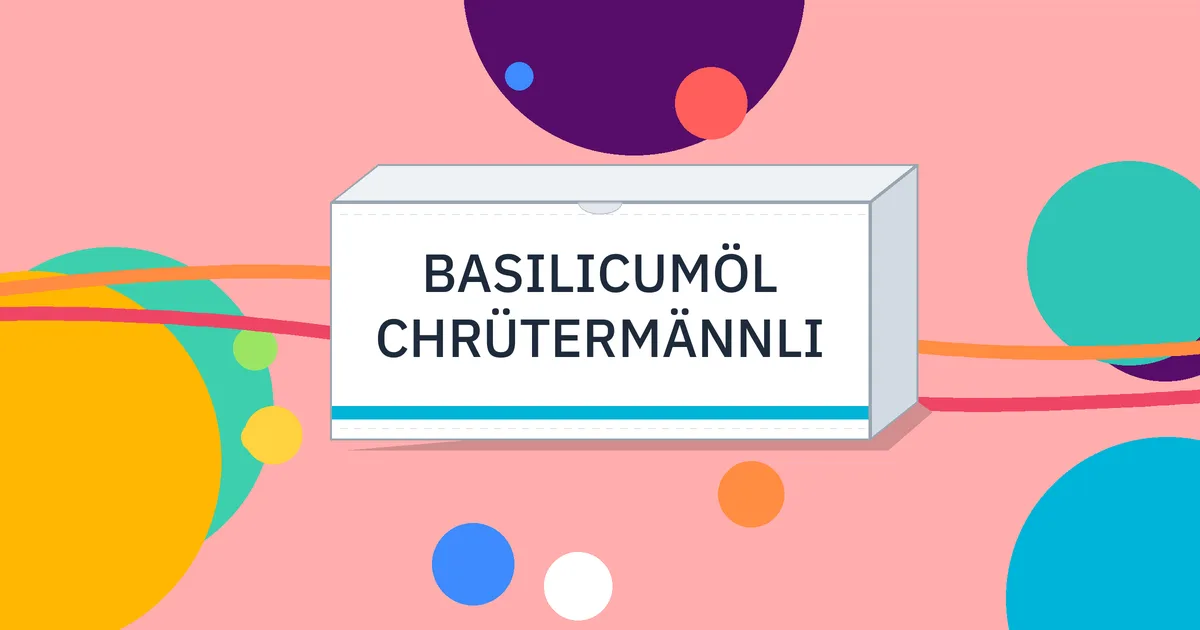 Symbolbild: Packung mit der Aufschrift BASILICUMÖL CHRÜTERMÄNNLI (PZN 07196348) – Verfügbarkeit und Bezug in Apotheken in Frankfurt am Main