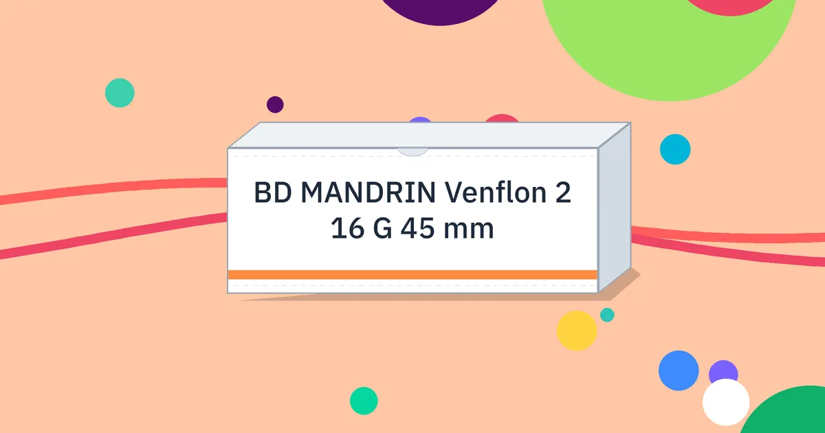 Symbolbild: Packung mit der Aufschrift BD MANDRIN Venflon 2 16 G 45 mm (PZN 04250461) – Verfügbarkeit und Bezug in Apotheken in Frankfurt am Main